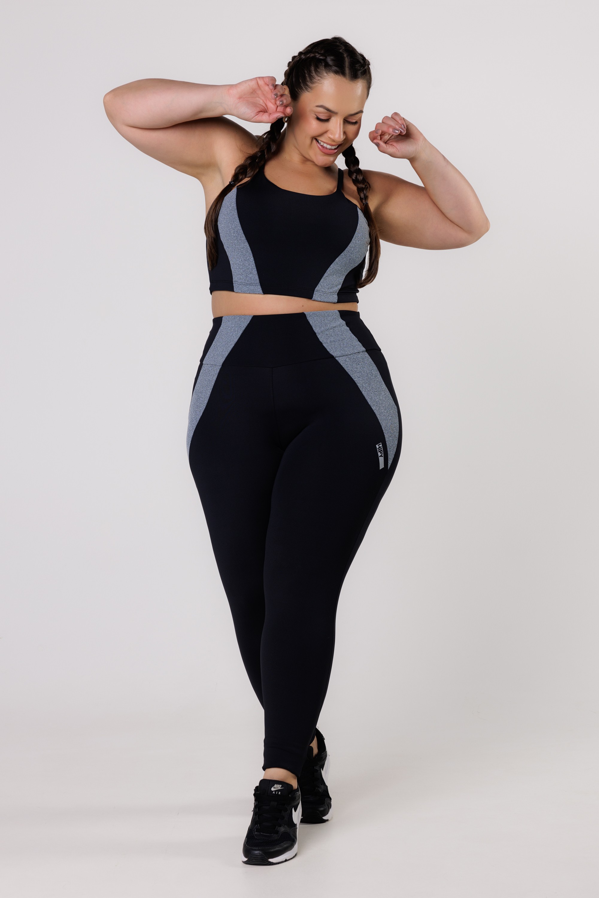 Calça Legging Recorte Diagonal - Hipy