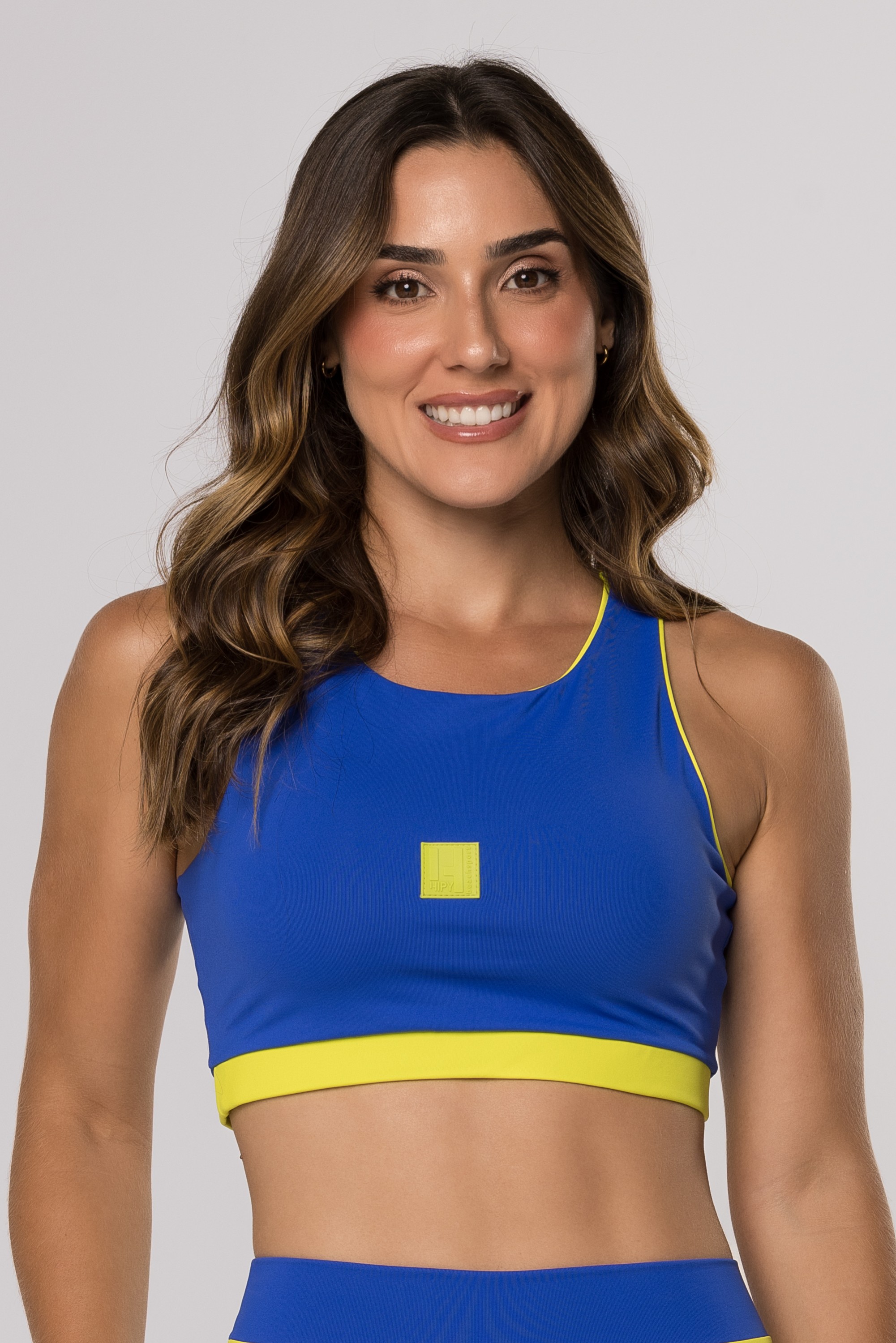 Top Fitness Nadador Dupla Face Azul/Verde Lima - Hipy