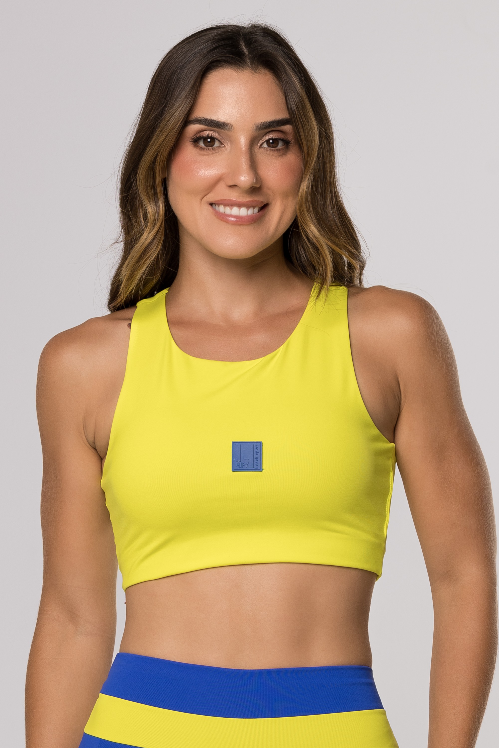 Top Fitness Nadador Dupla Face Azul/Verde Lima - Hipy